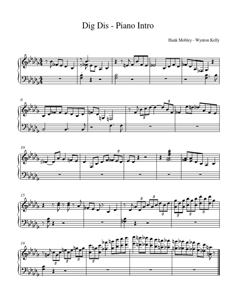 Dig Dis - Piano Rough | PDF