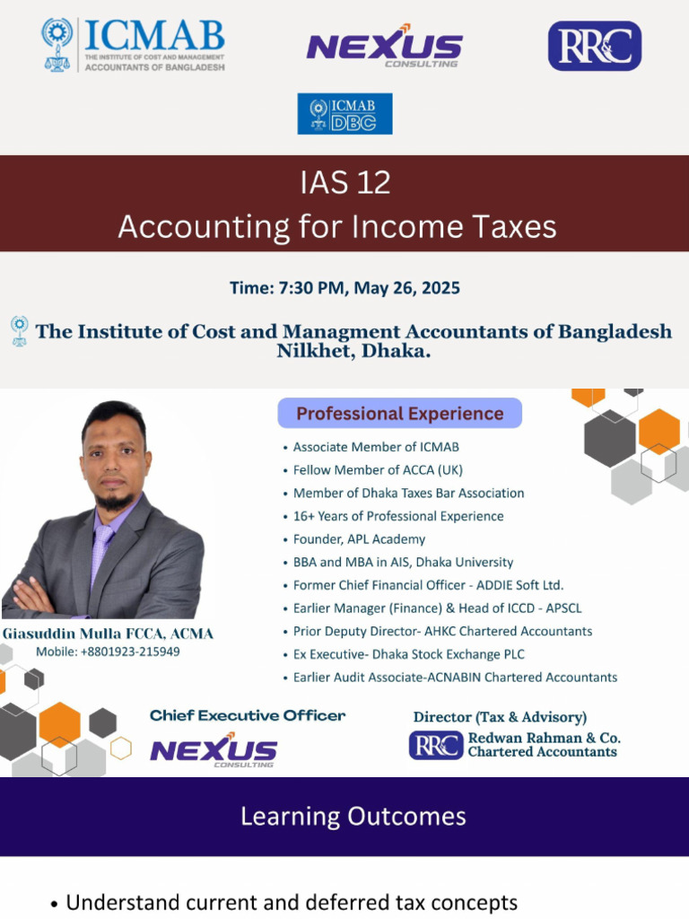 IAS 12 Accounting For Income Taxes | PDF