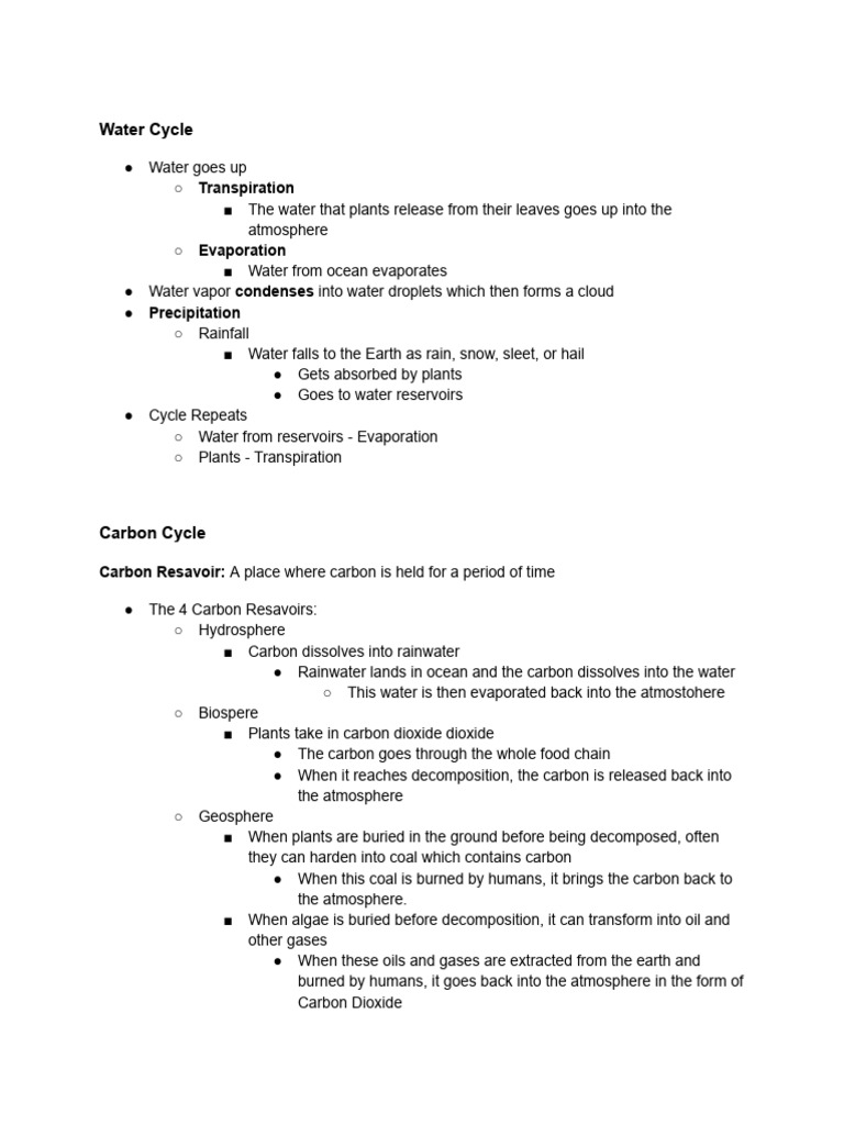 Biogeochemical Cycles | PDF | Nitrogen | Nature