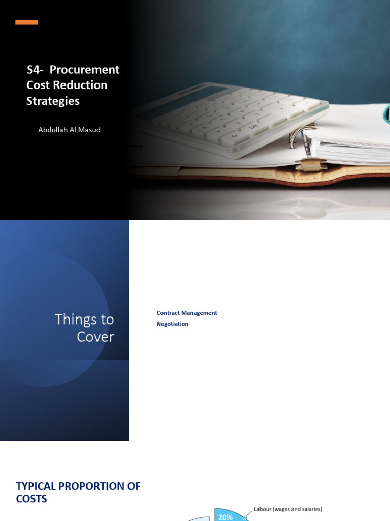 S4 - Procurement Cost Reduction Strategies | PDF | Supply Chain ...