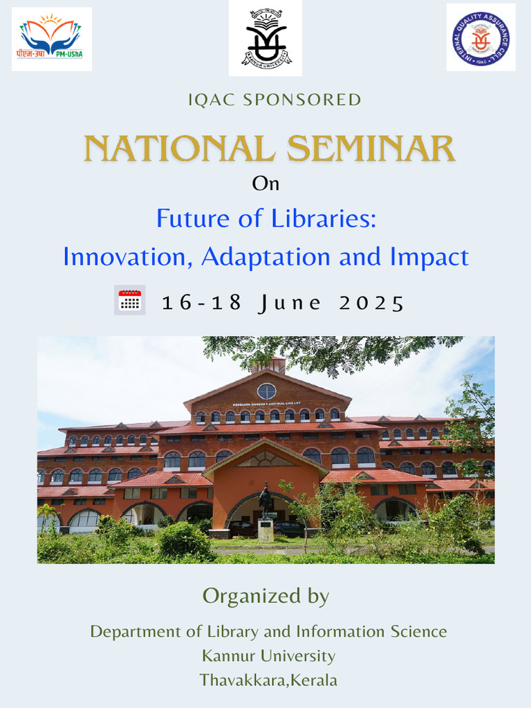 Brochure National Seminar | PDF | Libraries | Information Science
