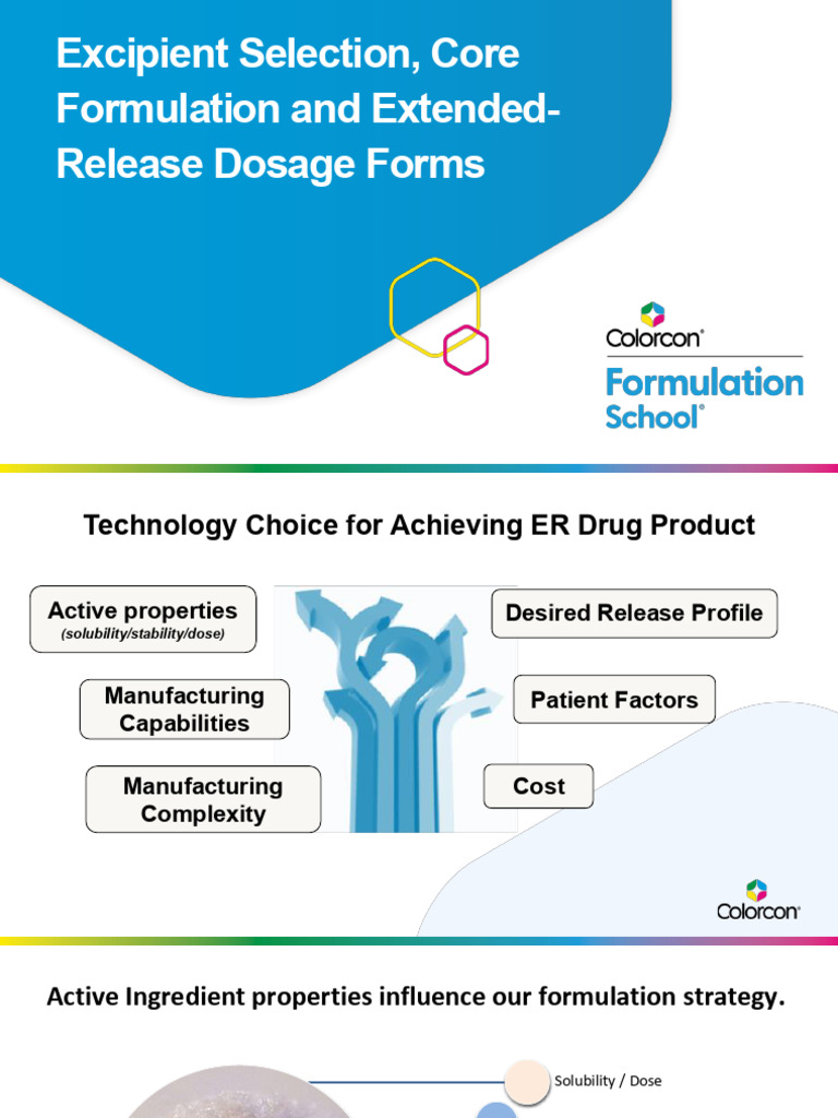 Excipient Selection for Extended-Release Tablets | PDF | Tablet ...