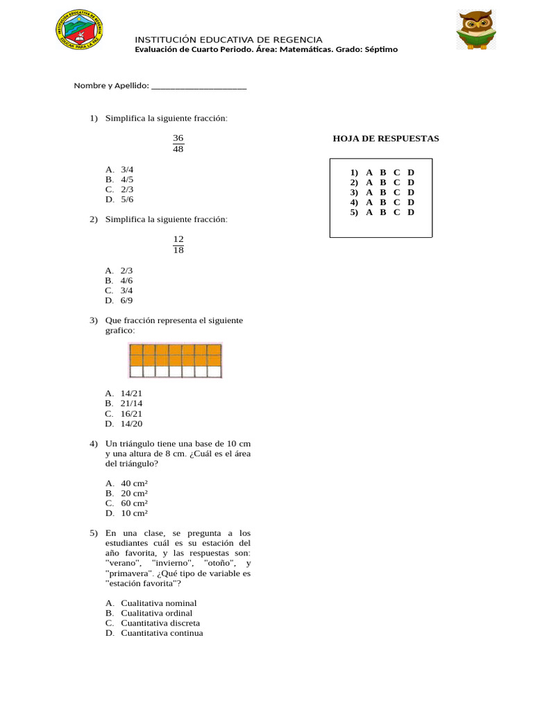 Matematicas Septimo | PDF