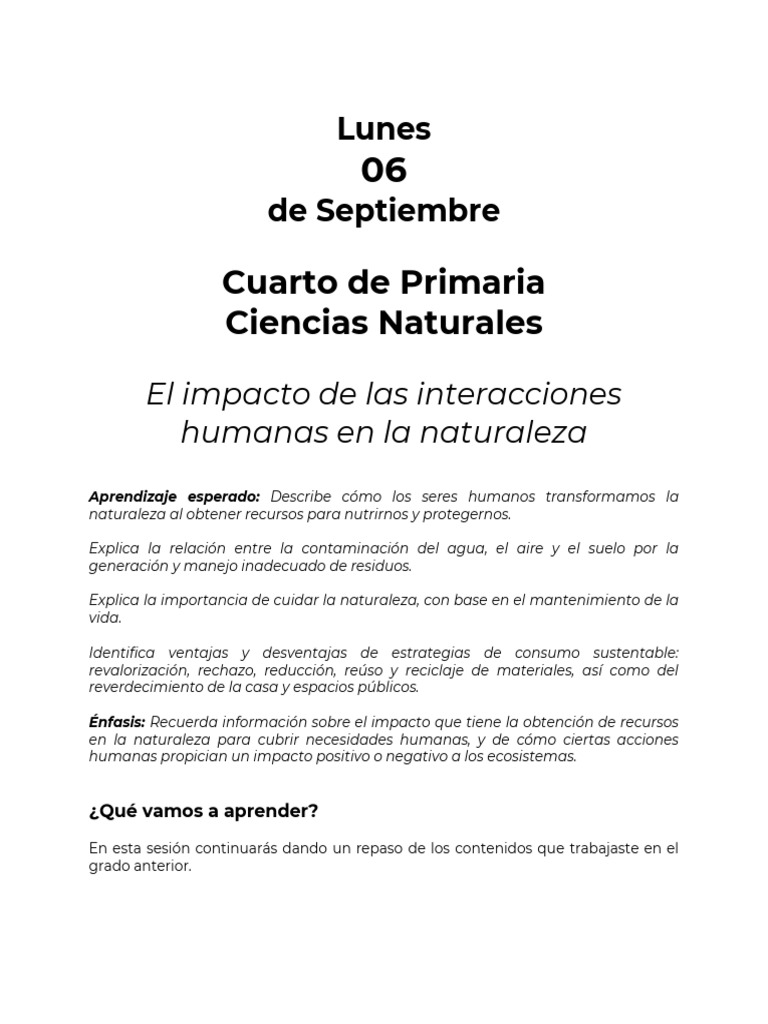 Impacto Humano en la Naturaleza | PDF | Residuos | Reciclaje