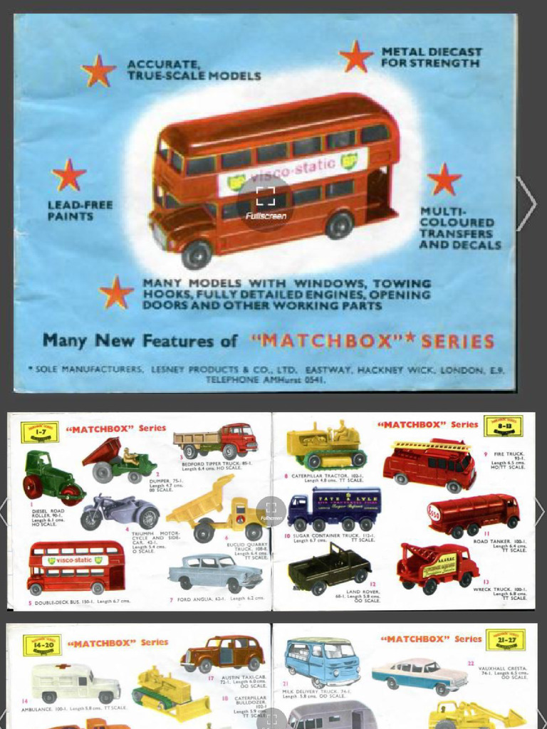 Matchbox 1958 Catalogue | PDF