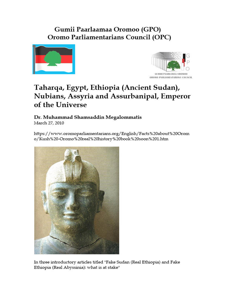 Taharqa Egypt Ethiopia Ancient Sudan Nub | PDF | Thebes | Ancient Egypt