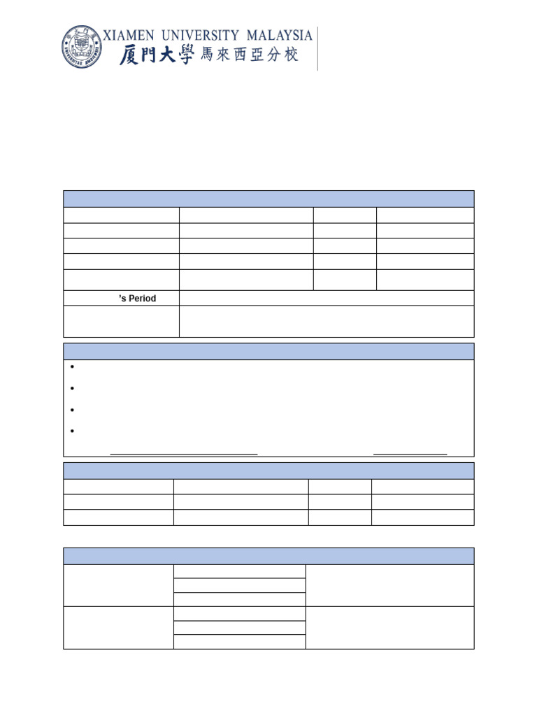 Intermission or Study Break Application Form - SFS | PDF