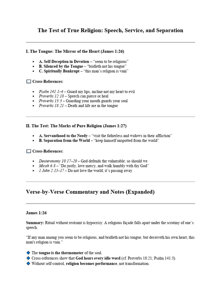 The Test of True Religion | PDF | Mercy | Religious Belief And Doctrine