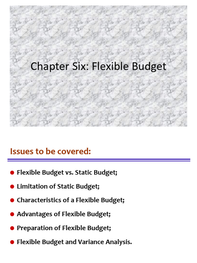 Chapter 6 Flexible Budget PDF | PDF | Revenue | Budget