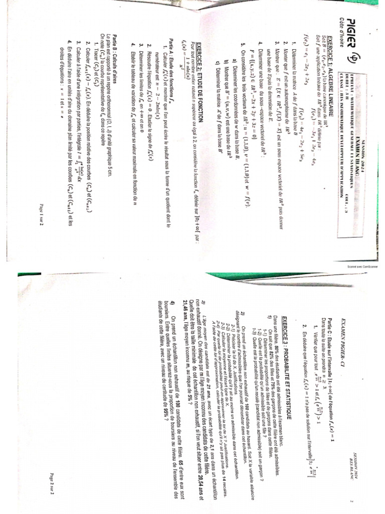 Math Gene Et Statistique | PDF