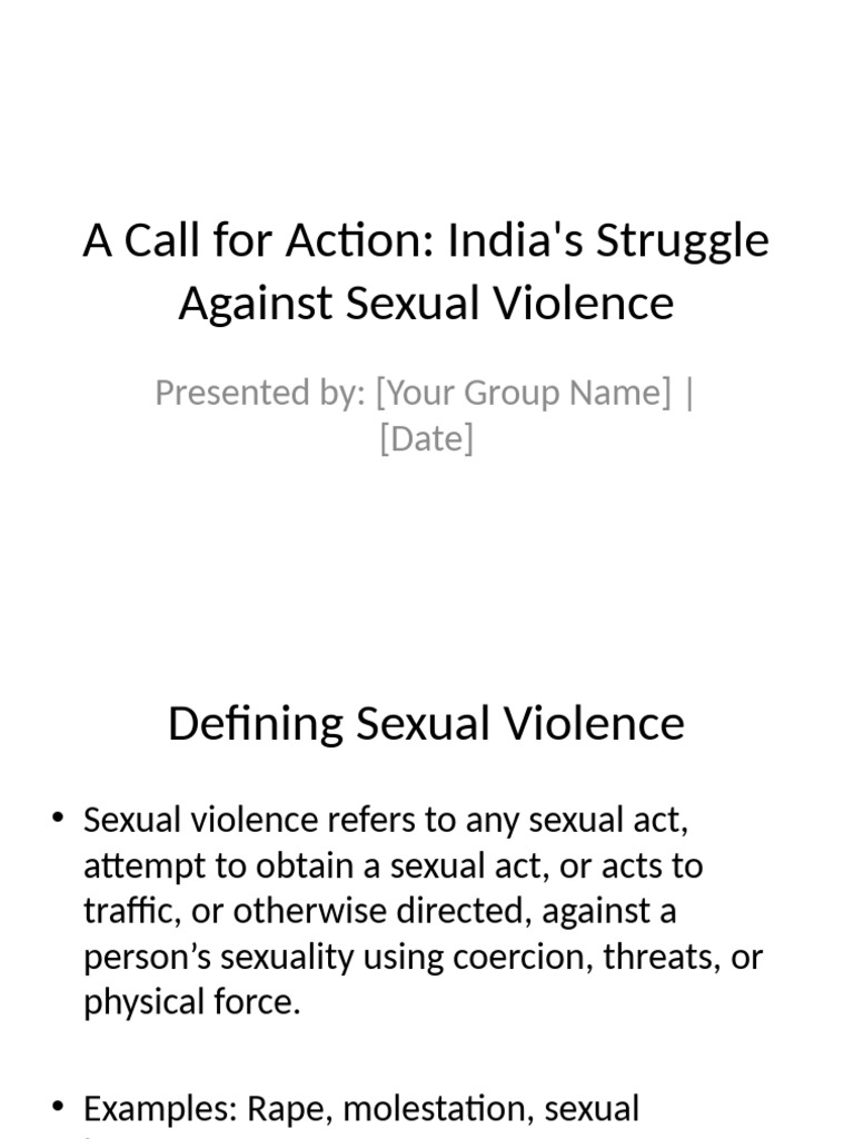 India Sexual Violence Presentation | PDF | Sexual Violence | Violence