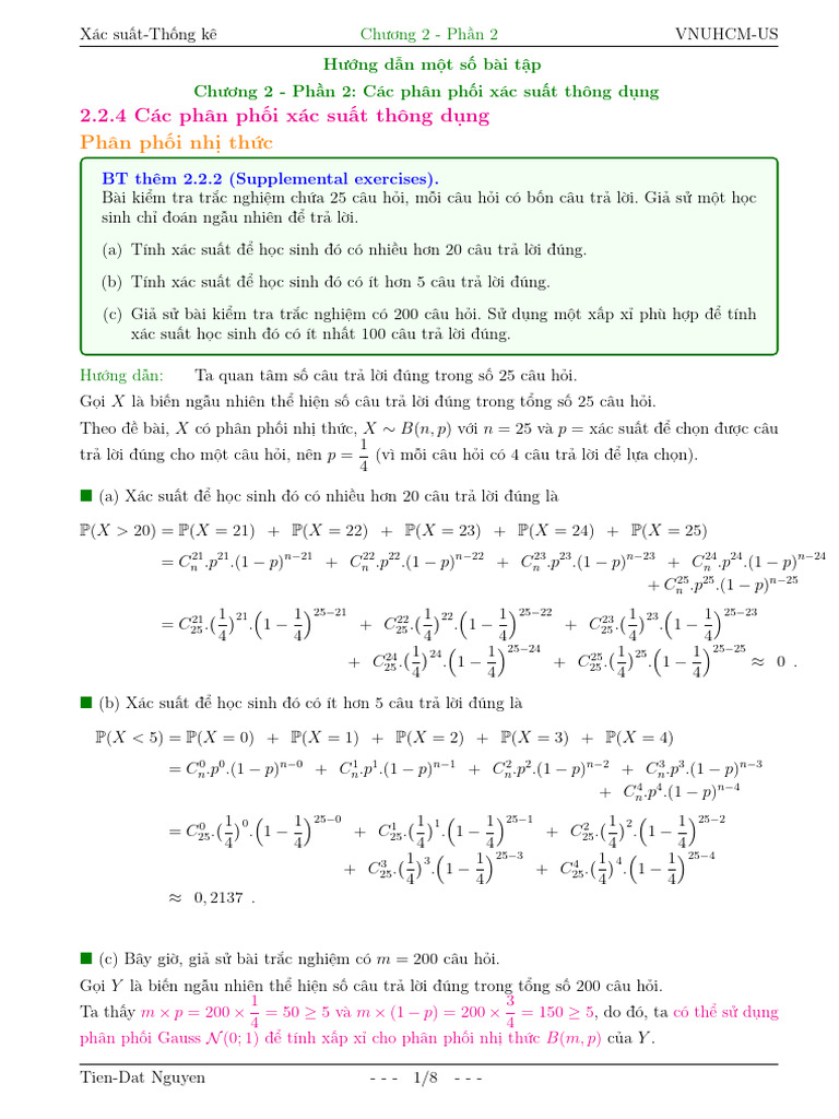 XSTK Chapter2 Part2 Exercises List Solutions | PDF