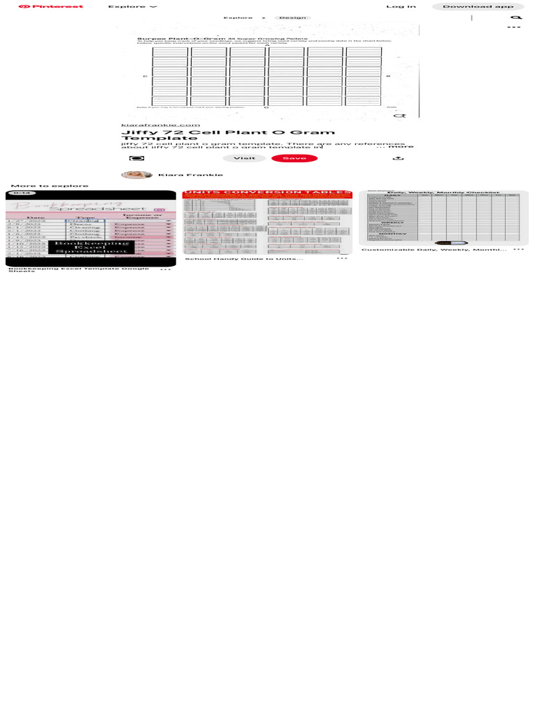 Jiffy 72 Cell Plant O Gram Template | PDF