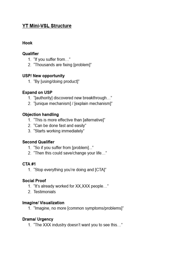 (Structure) YouTube Mini-VSL | PDF