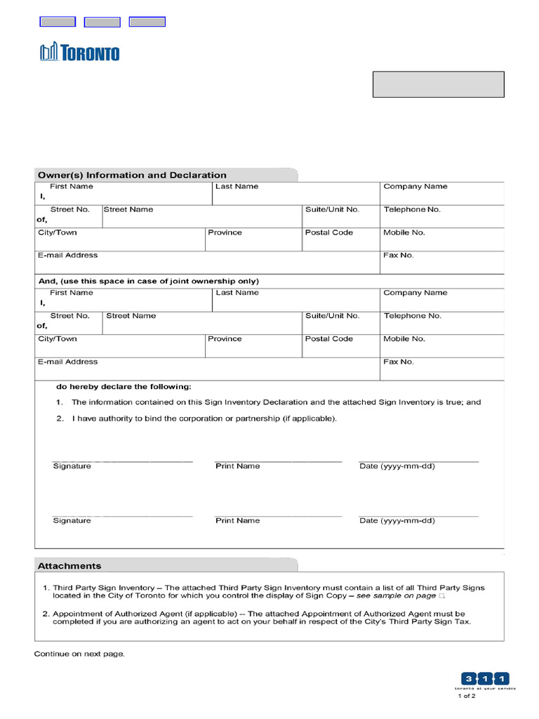 8ea1 Third Party Sign Inventory New Edit | PDF | Taxes | Fine (Penalty)