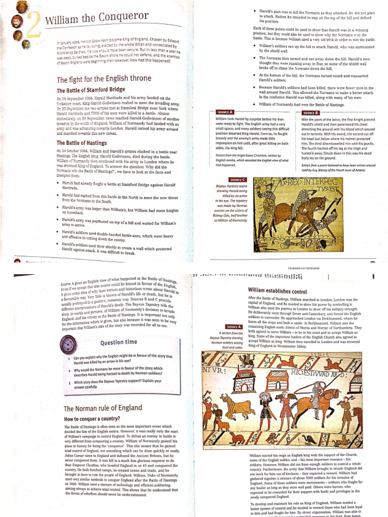 Power The People. Unit 2. William I | PDF