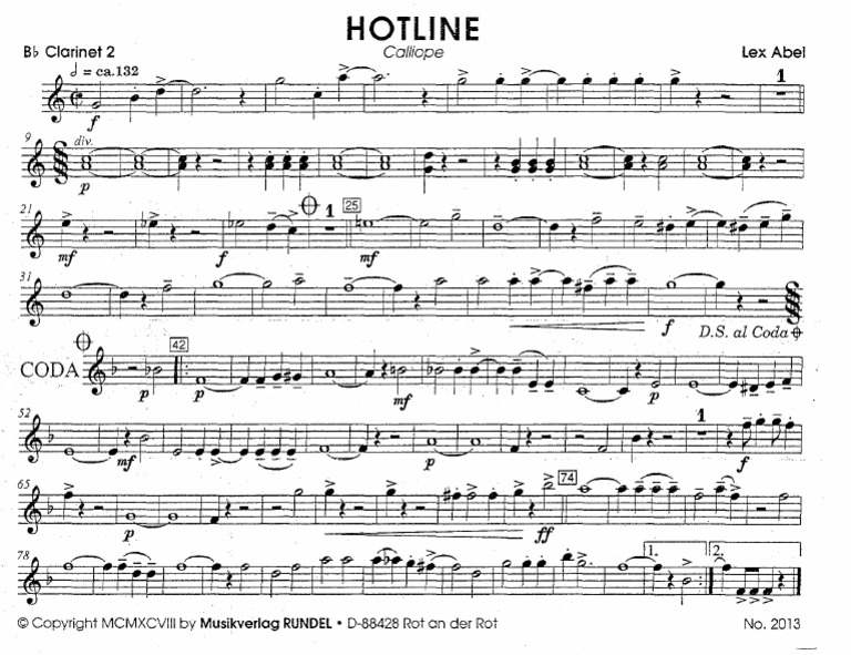 Hotline - Klarnet 2 | PDF