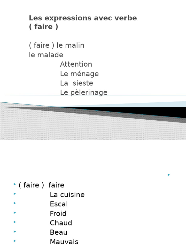 Expressions courantes avec "faire" | PDF