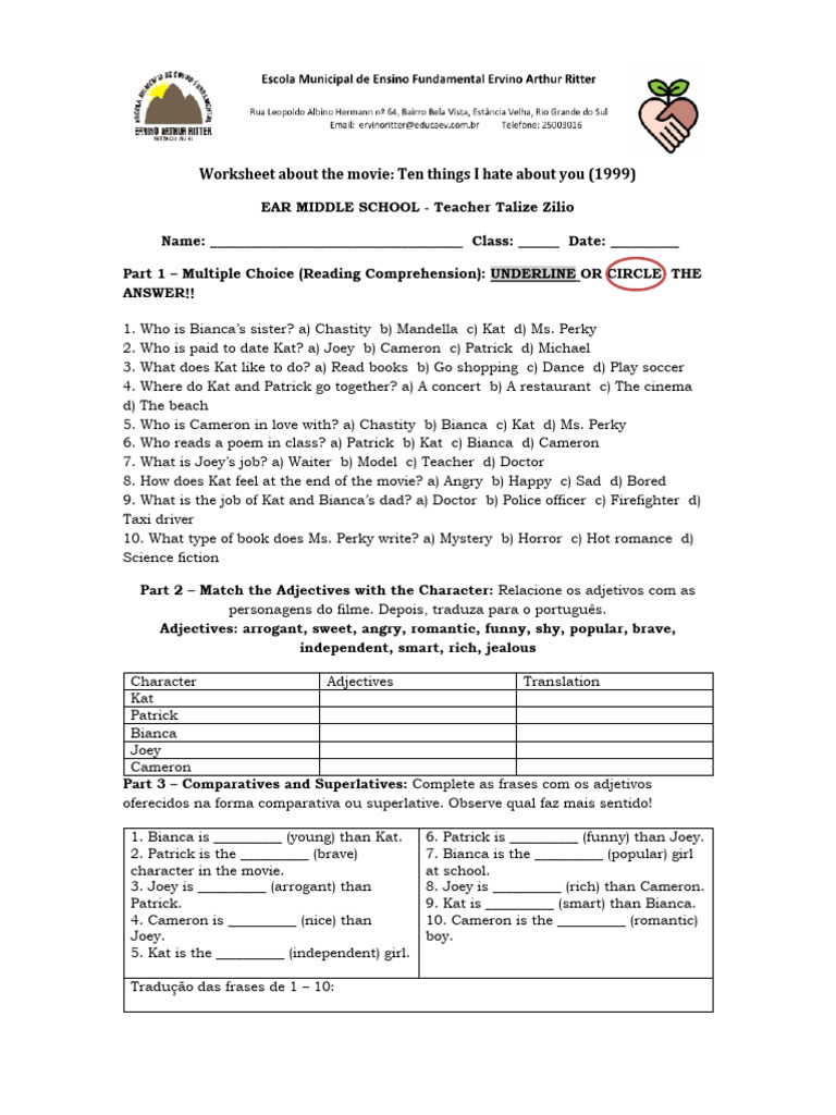 8th Grade Activity | PDF