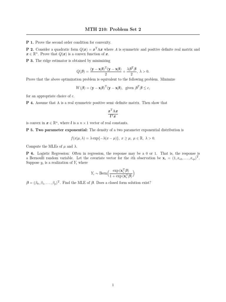 Problem Set 2 | PDF