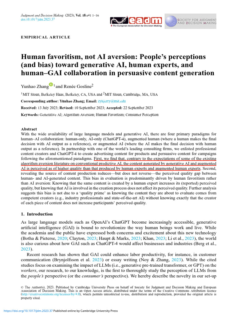 Human Bias in AI Content Evaluation | PDF | Artificial Intelligence ...