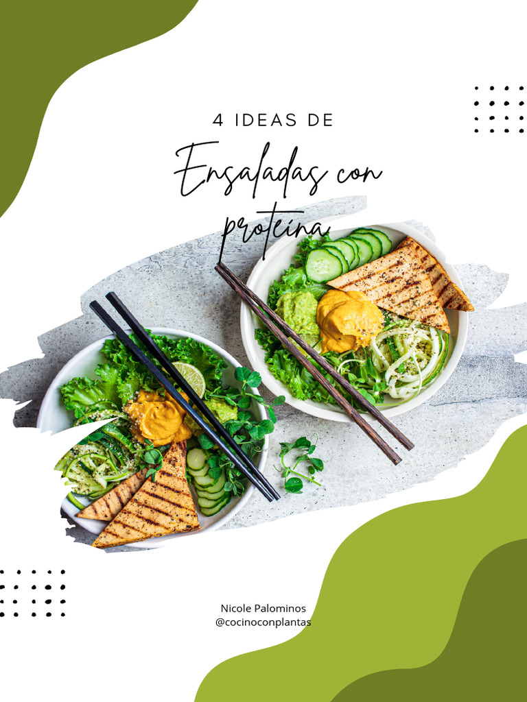 Ensaladas Proteicas: 4 Recetas Saludables | PDF | ensalada | Cilantro