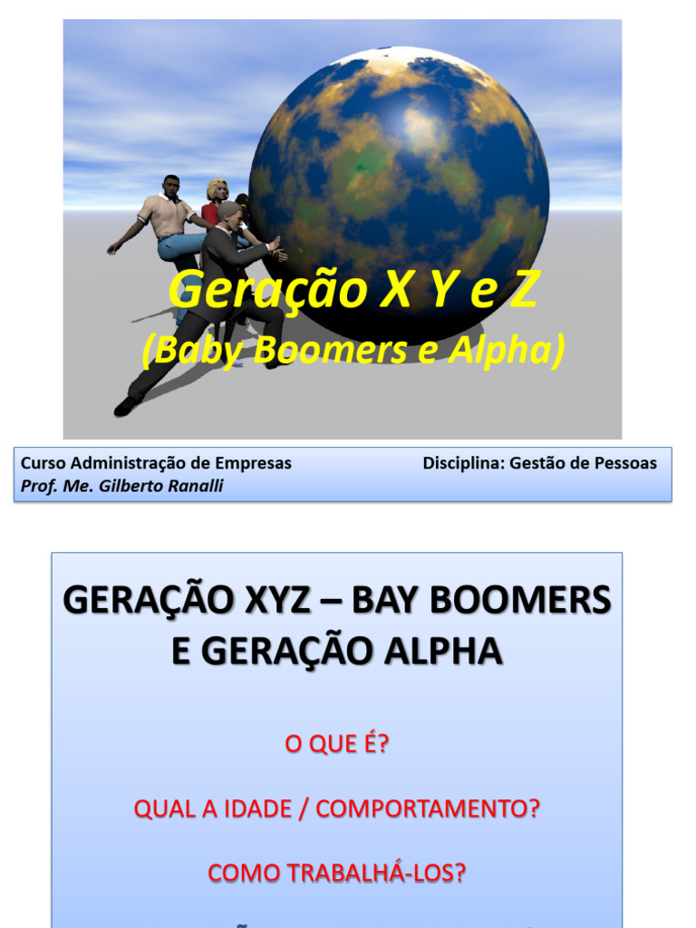 3 - Geração Baby Boomers, X Y Z e Alpha | PDF | Millennials (geração Y)