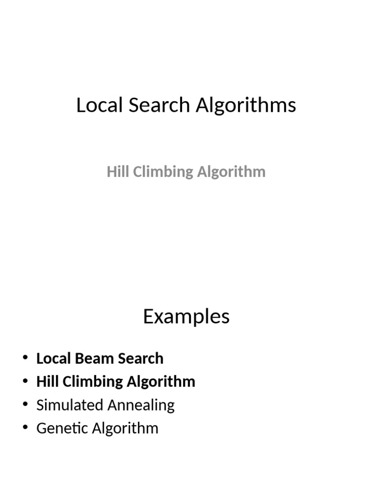1236357082-Hill - Local Search Algorithms | PDF | Mathematical Optimization | Computer Programming
