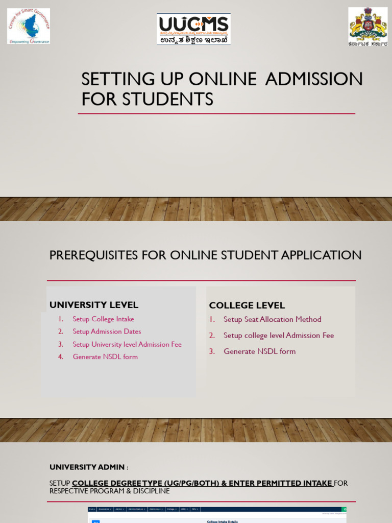 Online Admission Setup Guide | PDF
