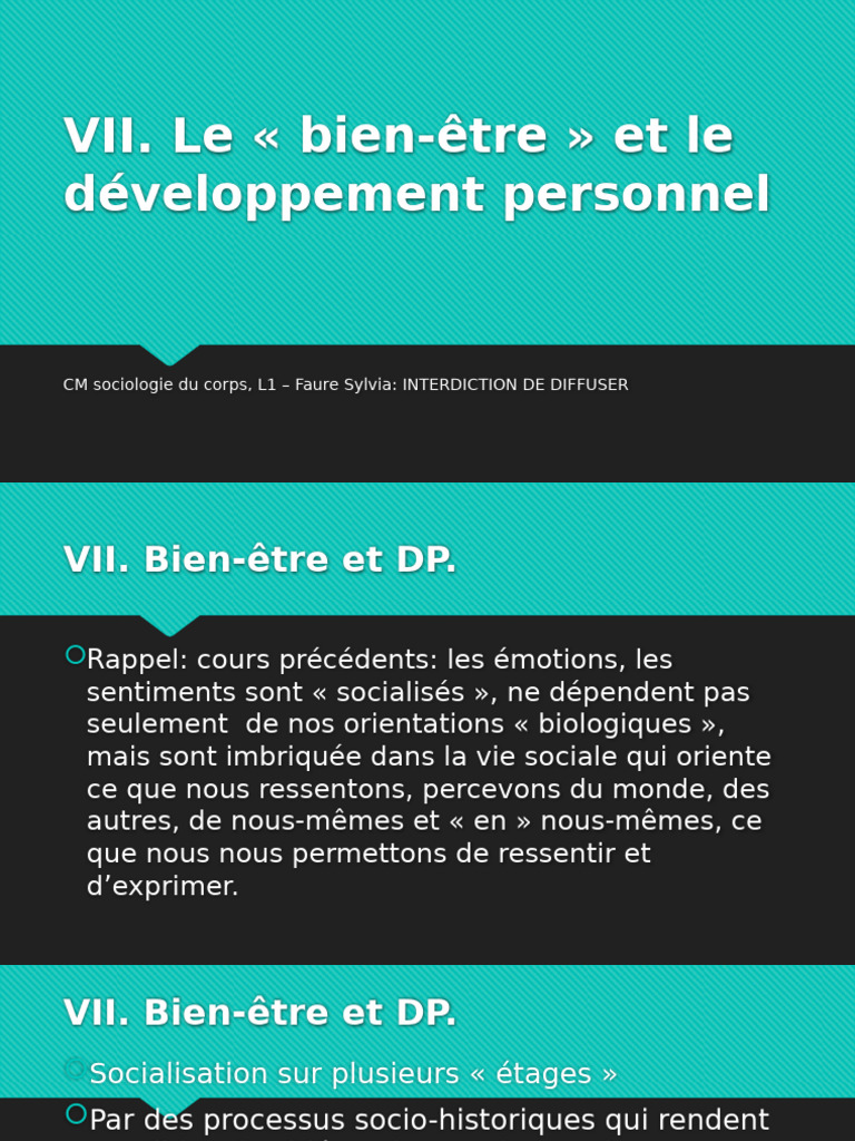 8.Bien être et DP | PDF | Émotions | Psychologie