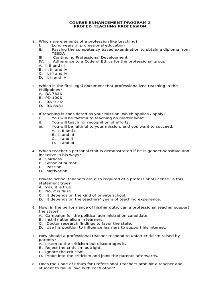 Profed Teaching Profession | PDF | Teachers | Multilingualism