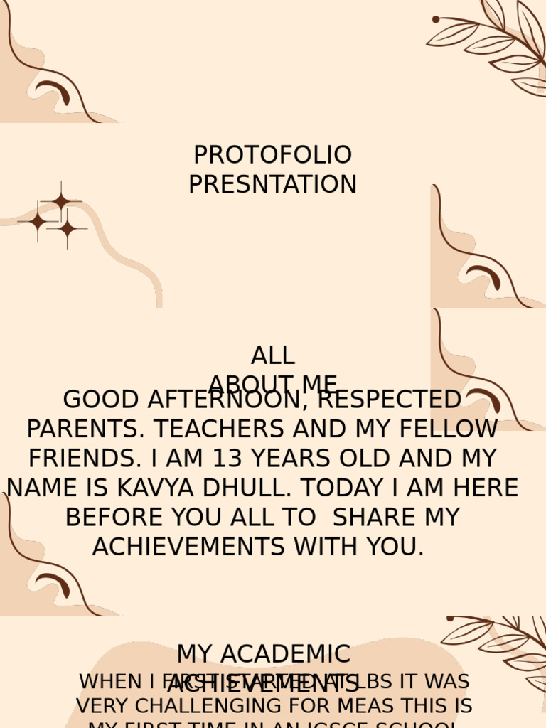 Protofolio Presntation | PDF