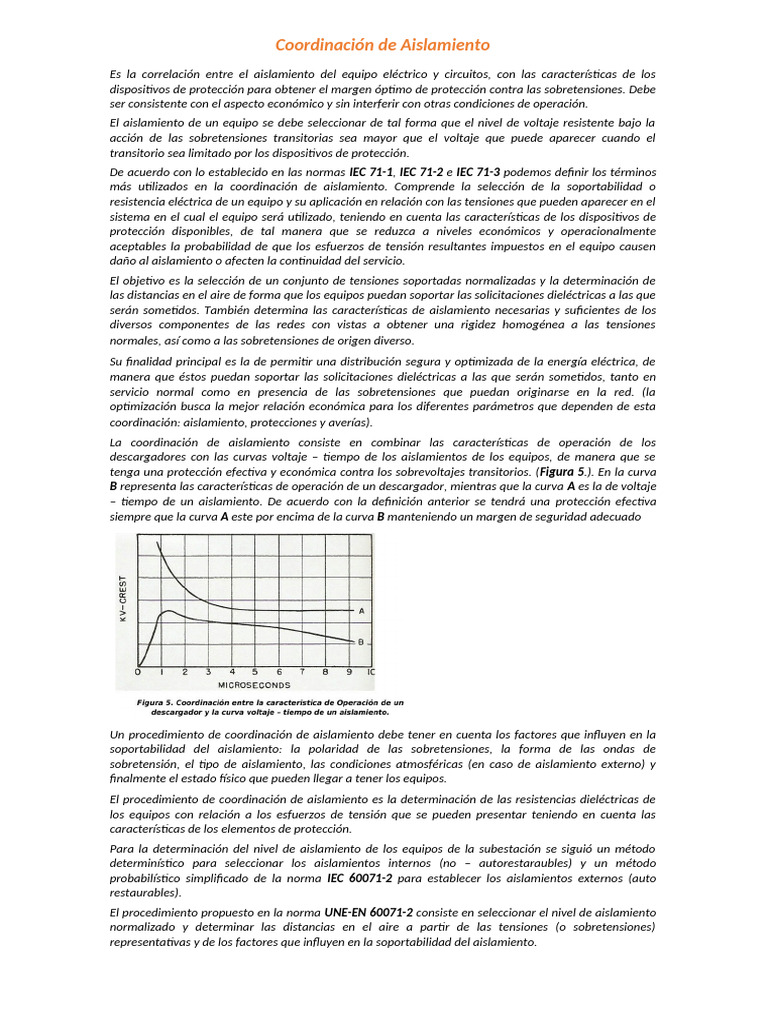 Coordinacion de Aislamiento | PDF | Amplitud | voltaje