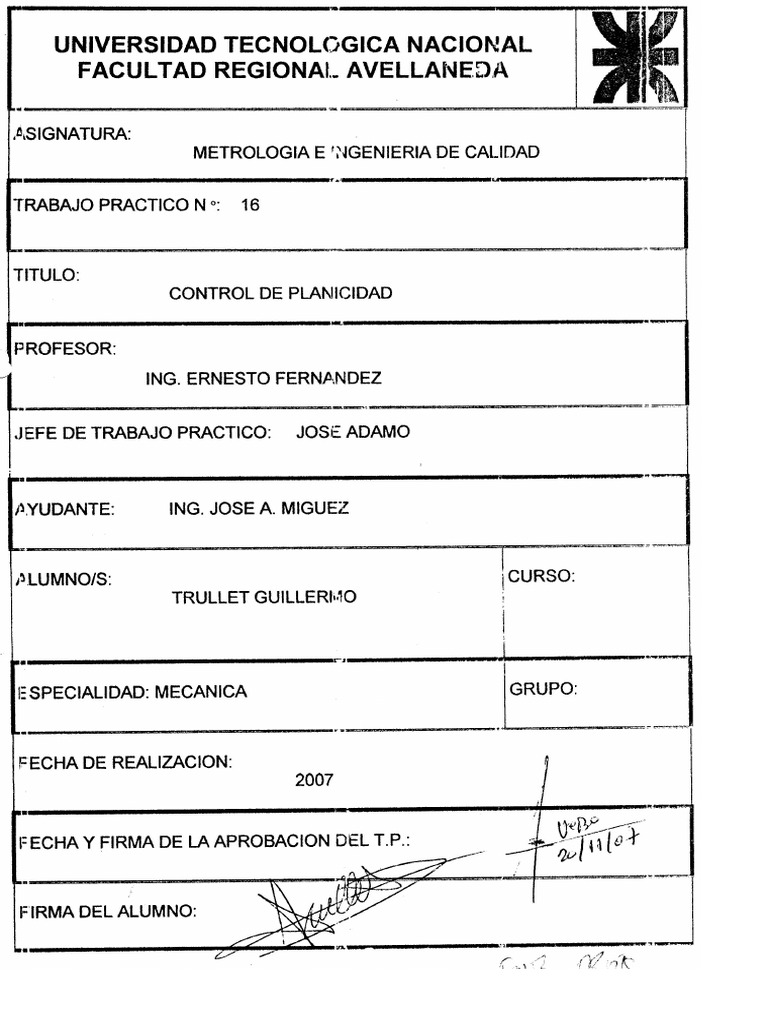 TP 16 Control Planicidad | PDF