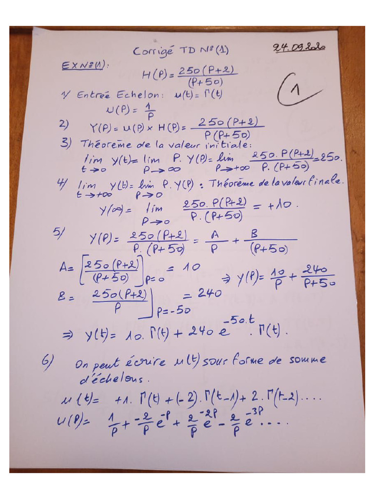 Corrigé TDN°1 | PDF