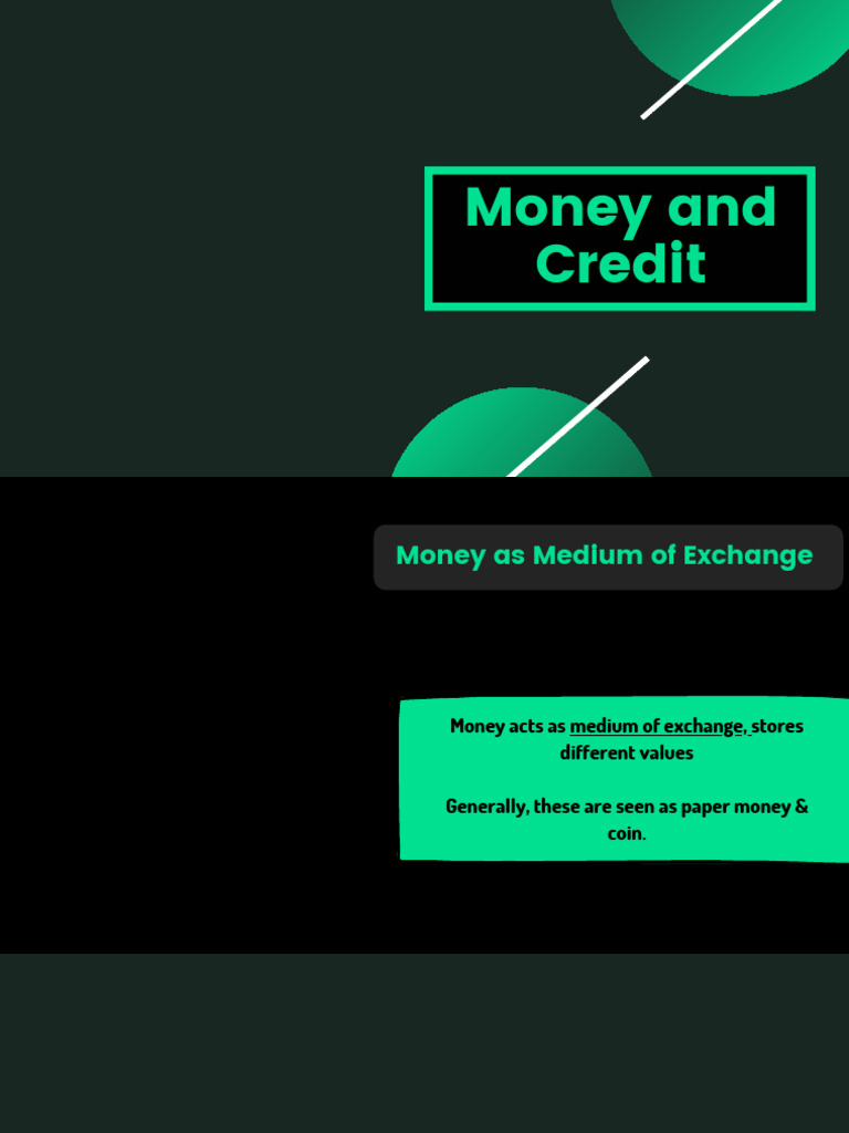 Class 10 Notes on Money and Credit | PDF | Money | Loans