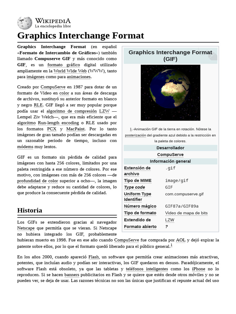 Graphics Interchange Format | PDF | Informática | Datos de computadora
