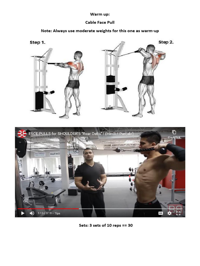 Cable Machine Workout Routine | PDF