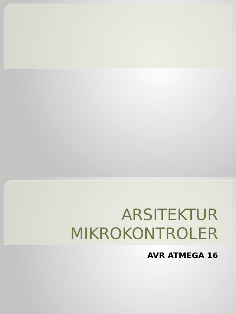 Arsitektur Atmega16 | PDF