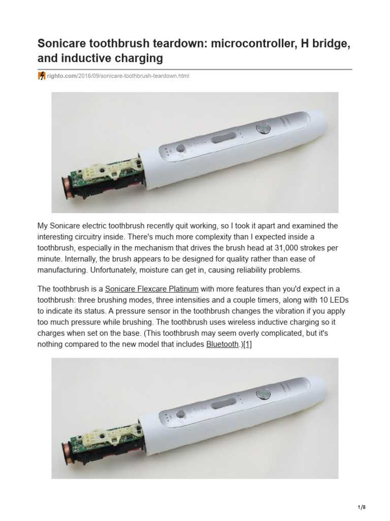 Sonicare Toothbrush Charging Mechanism | PDF | Inductor | Sensor