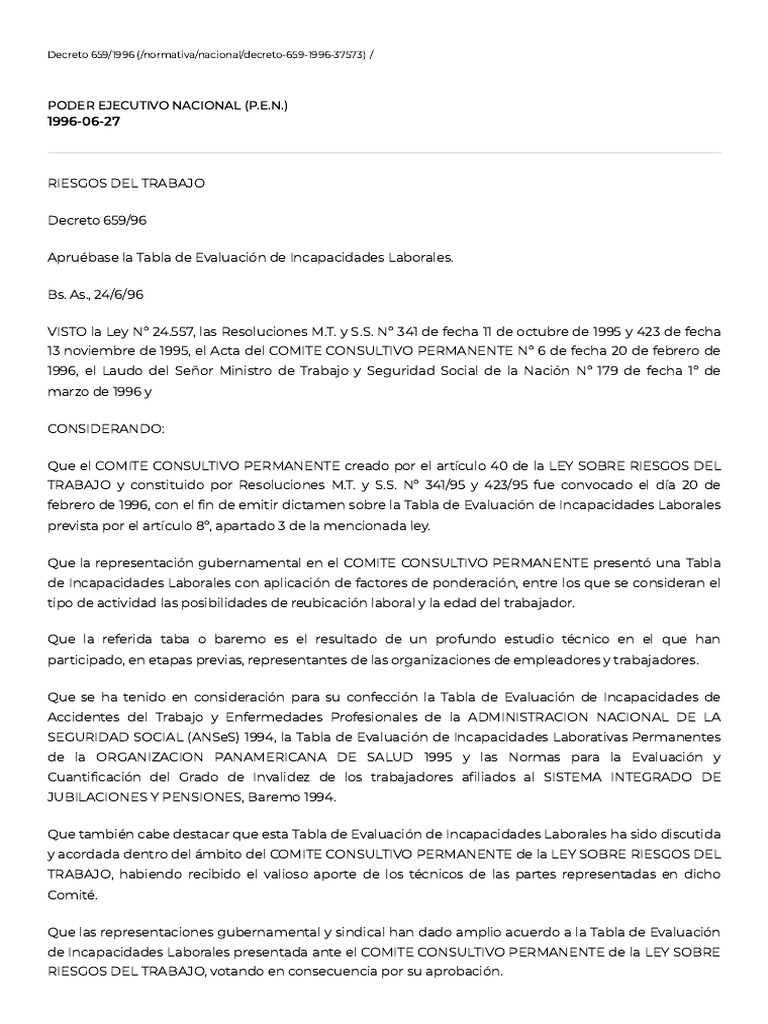 Baremo 659 | PDF | Gobierno