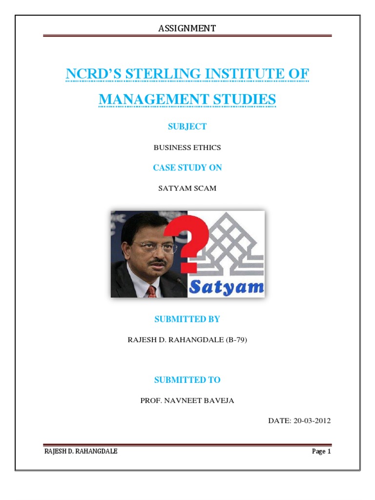 Satyam Scam | PDF | Companies | Corporate Law