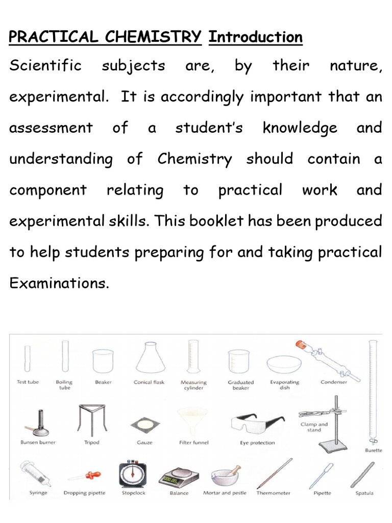 1 Practical Chemistry - Introduction | PDF