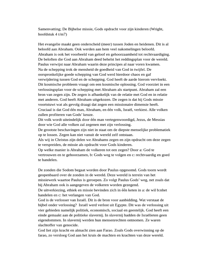 Samenvatting Wright | PDF