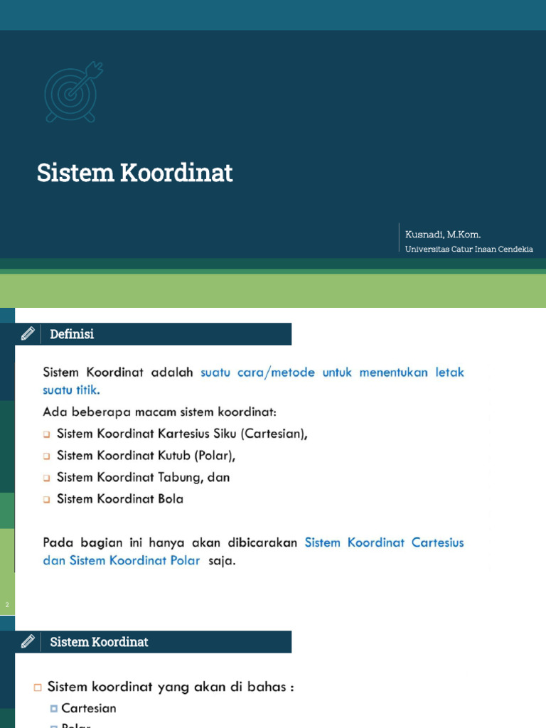 Sistem Koordinat | PDF