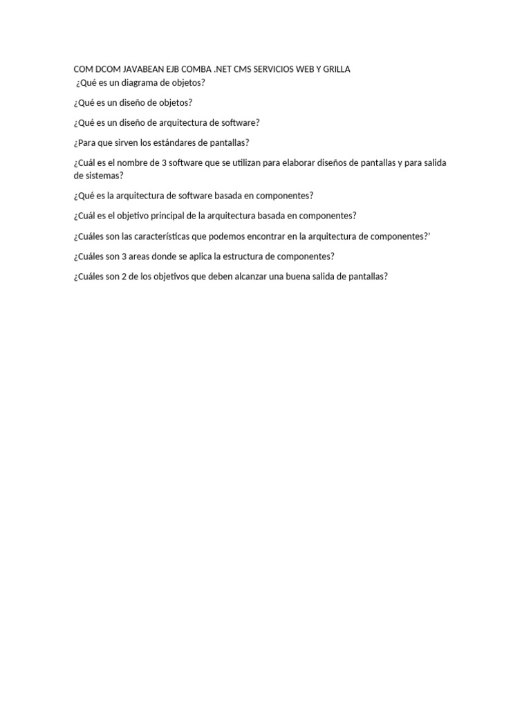 Com Dcom Javabean Ejb Comba | PDF
