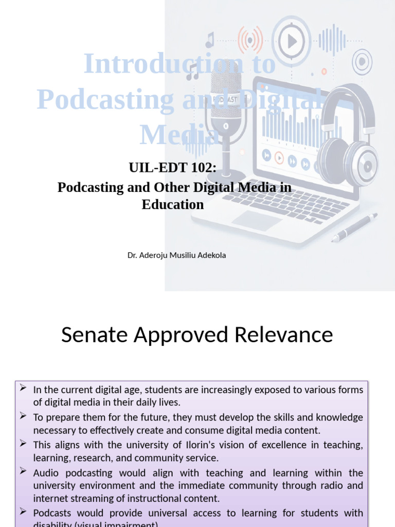 Introduction To Podcasting Final | PDF | Podcast | Human Communication