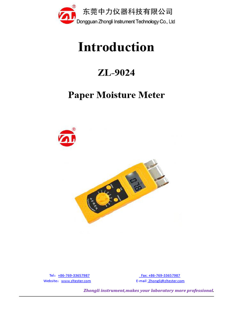 ZL-9024 Paper Moisture Meter (2025-05-28 18 - 34 - 50) | PDF | Paper ...