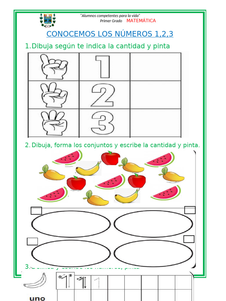 Conocemos Los Números 1,2,3 | PDF