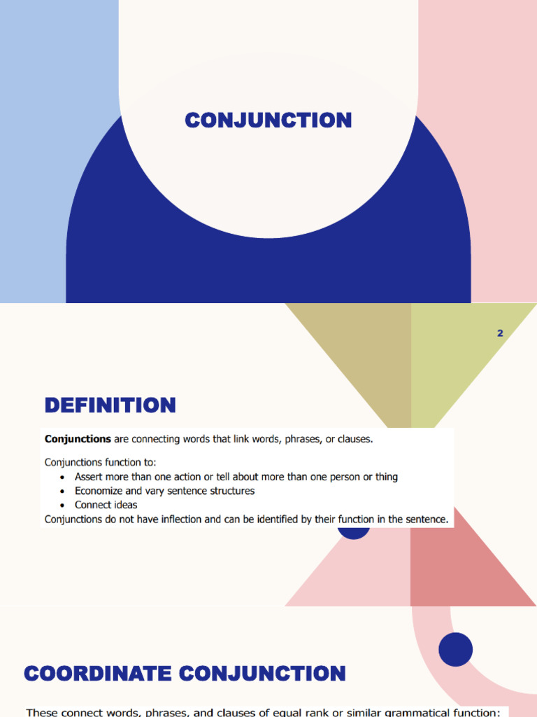 Types of Conjunctions Explained | PDF